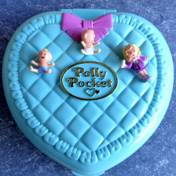Blue Bird | Toys | Vintage Polly Pocket Nursery 2 Babies W ...
